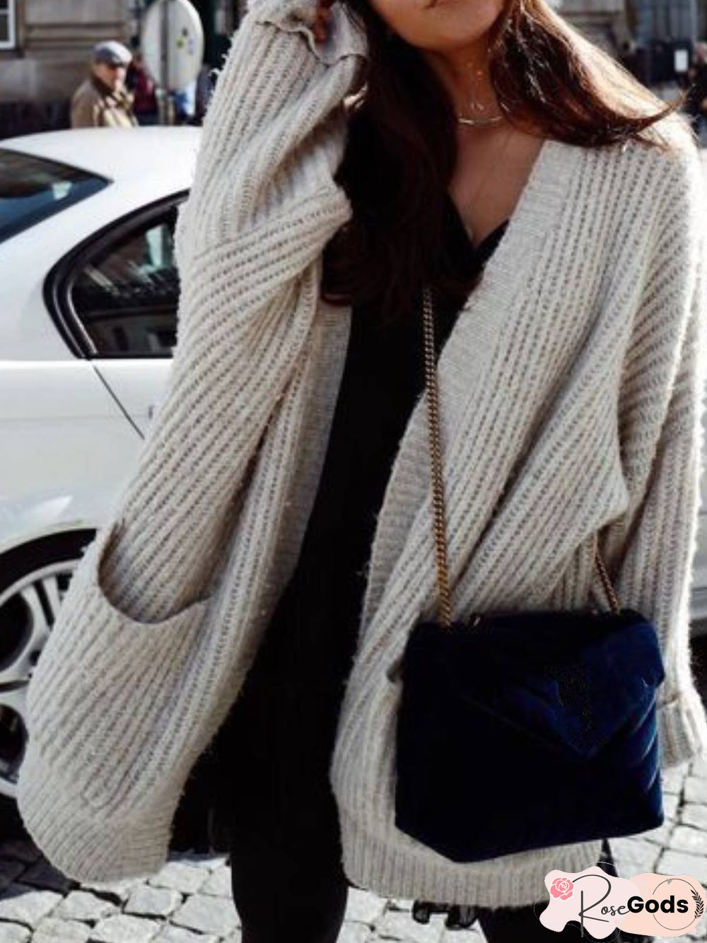 Gray Cocoon Casual Sweater