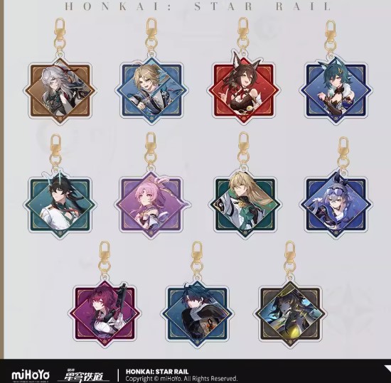 HSR Merch Keychains[Original Honkai Official Merchandise]