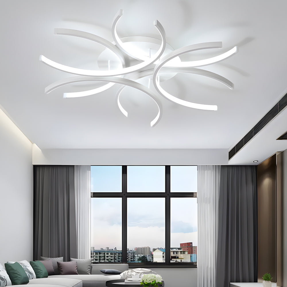 Modern Dimmable LED Ceiling Light - Elegant Flower Design