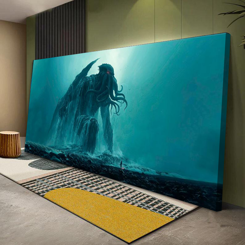 Cthulhu ashore Canvas Wall Art