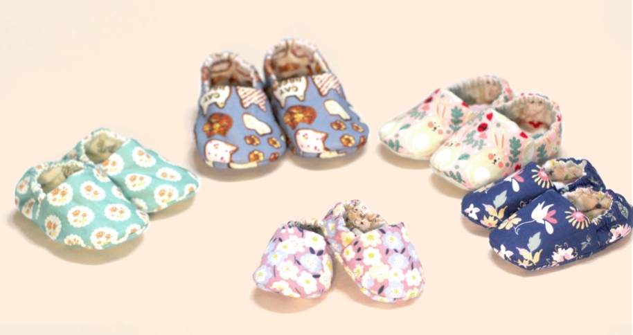Baby Slippers Sewing Template With Tutorial