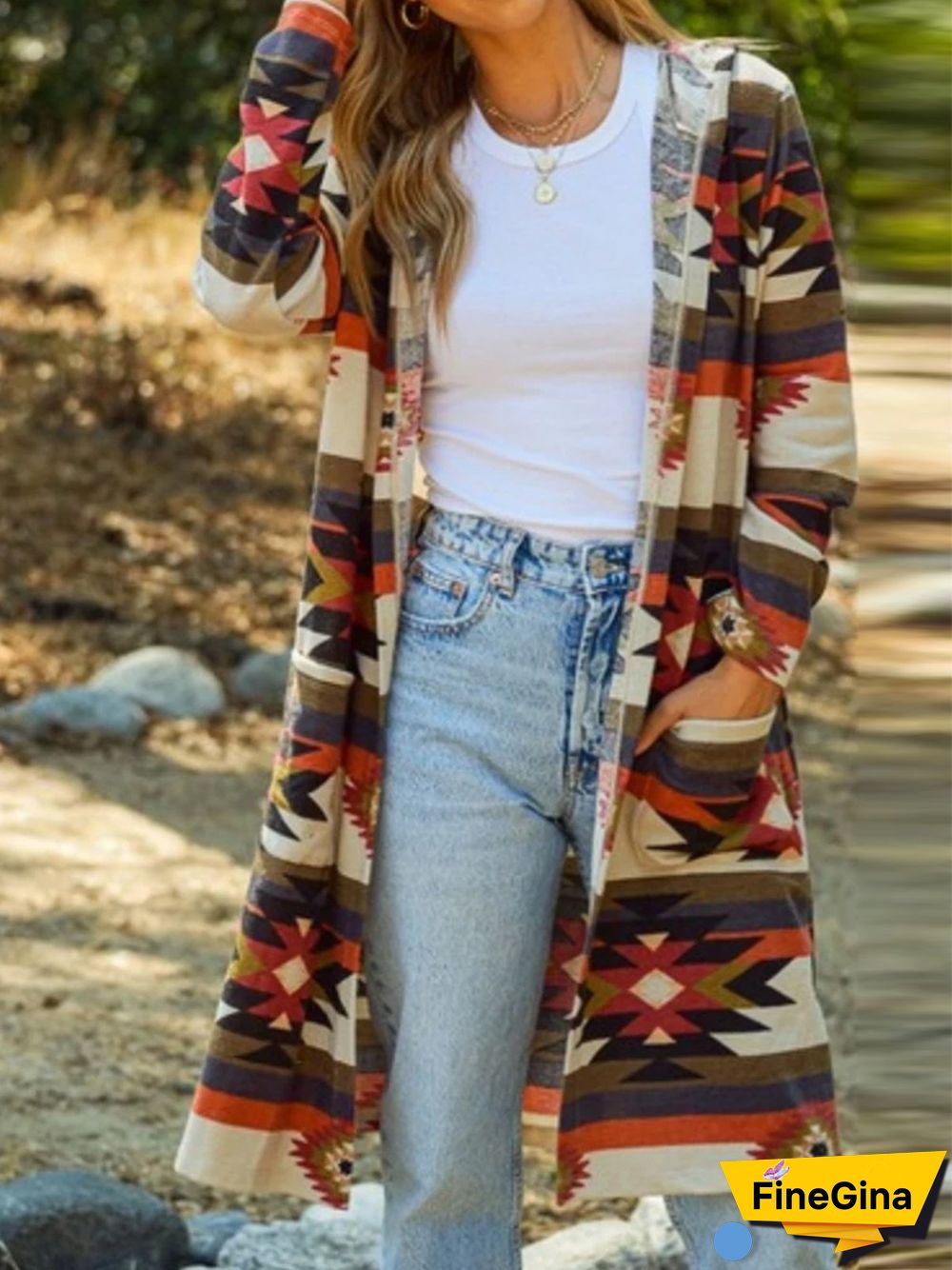 FineGina West Styles/Cows Knit coat