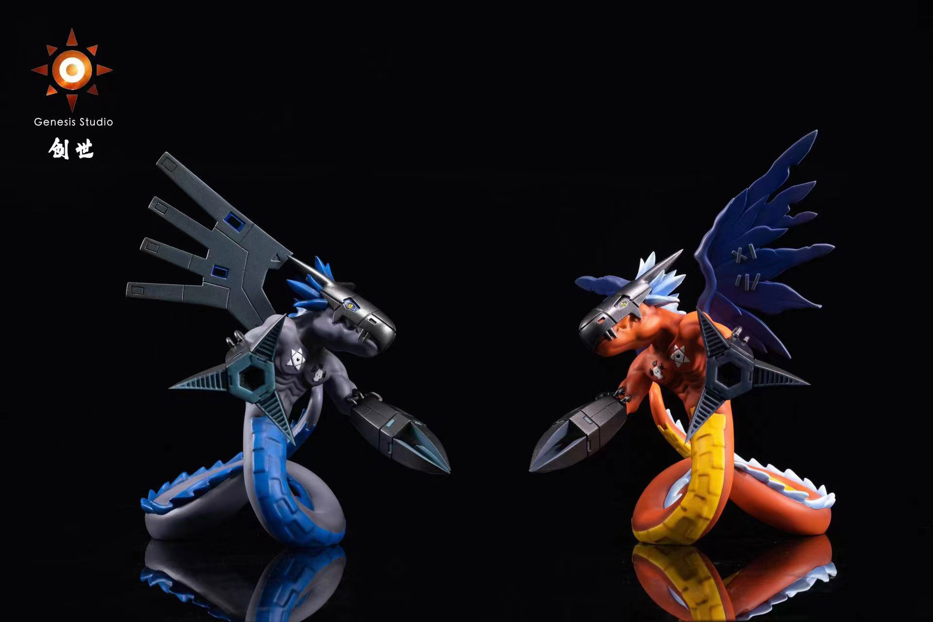 Megadramon & Gigadramon - Digimon Resin Statue - Genesis-Studio [In Stock]