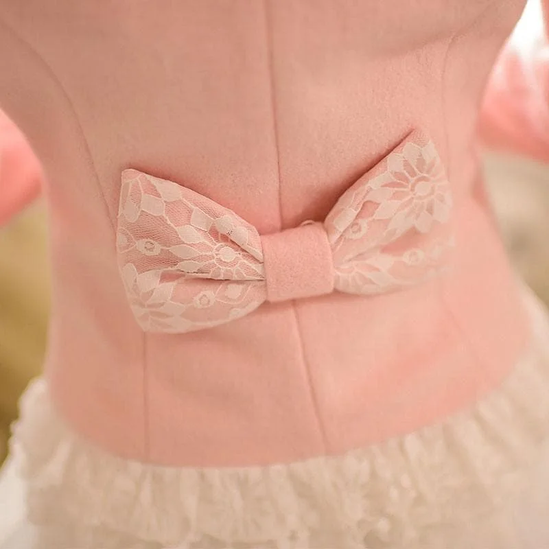 S/M/L Pinky Wave Collar Double-breasted Coat SP153623