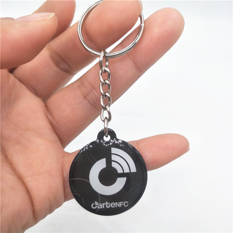 High Quality Custom Printed NFC Key Fob with QR code