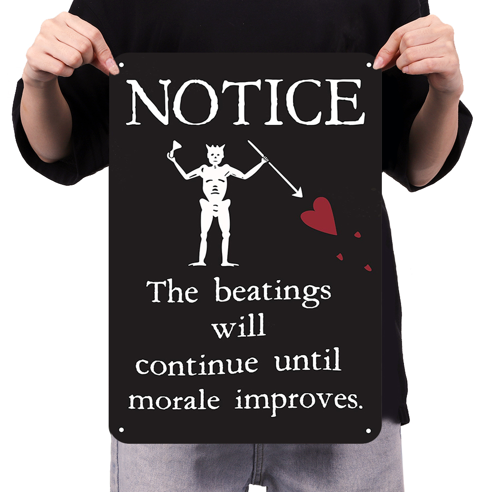 [Big Size]The Beatings Will Continue Until Morale Improves - Metal Tin ...