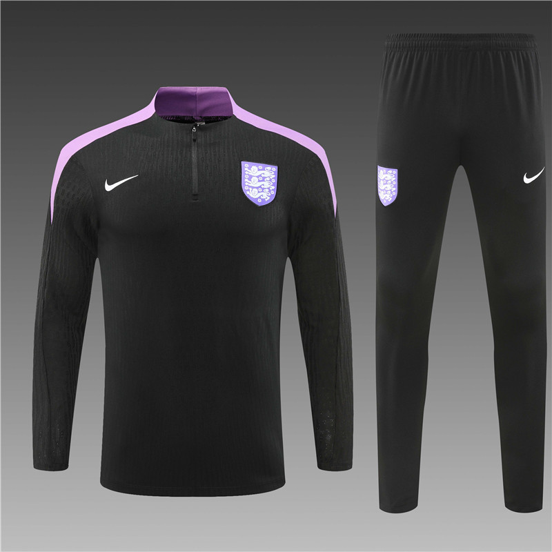 2022 England Half-Pull Training Suit Blue Soccer Jersey