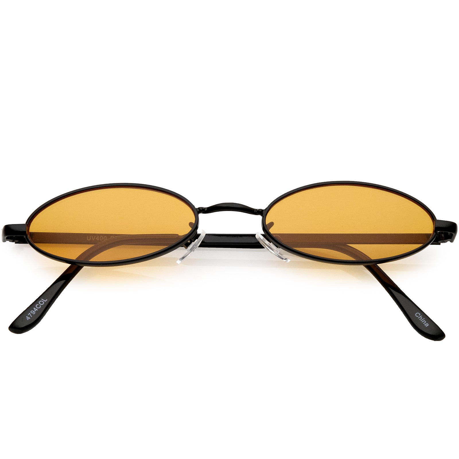 Extreme Small Oval glasses Color Tinted Flat Lens 51mm