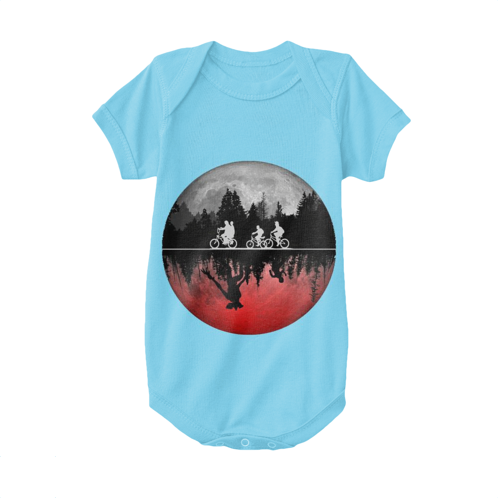 Stranger Things Illustrated Graphic , Horror Film Baby Onesie