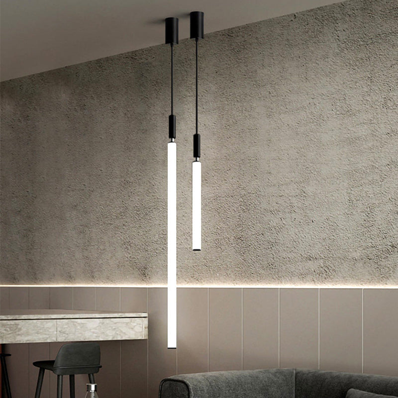 Modern Minimalist Aluminum Acrylic Strip LED Pendant Lamp - 110V-240V