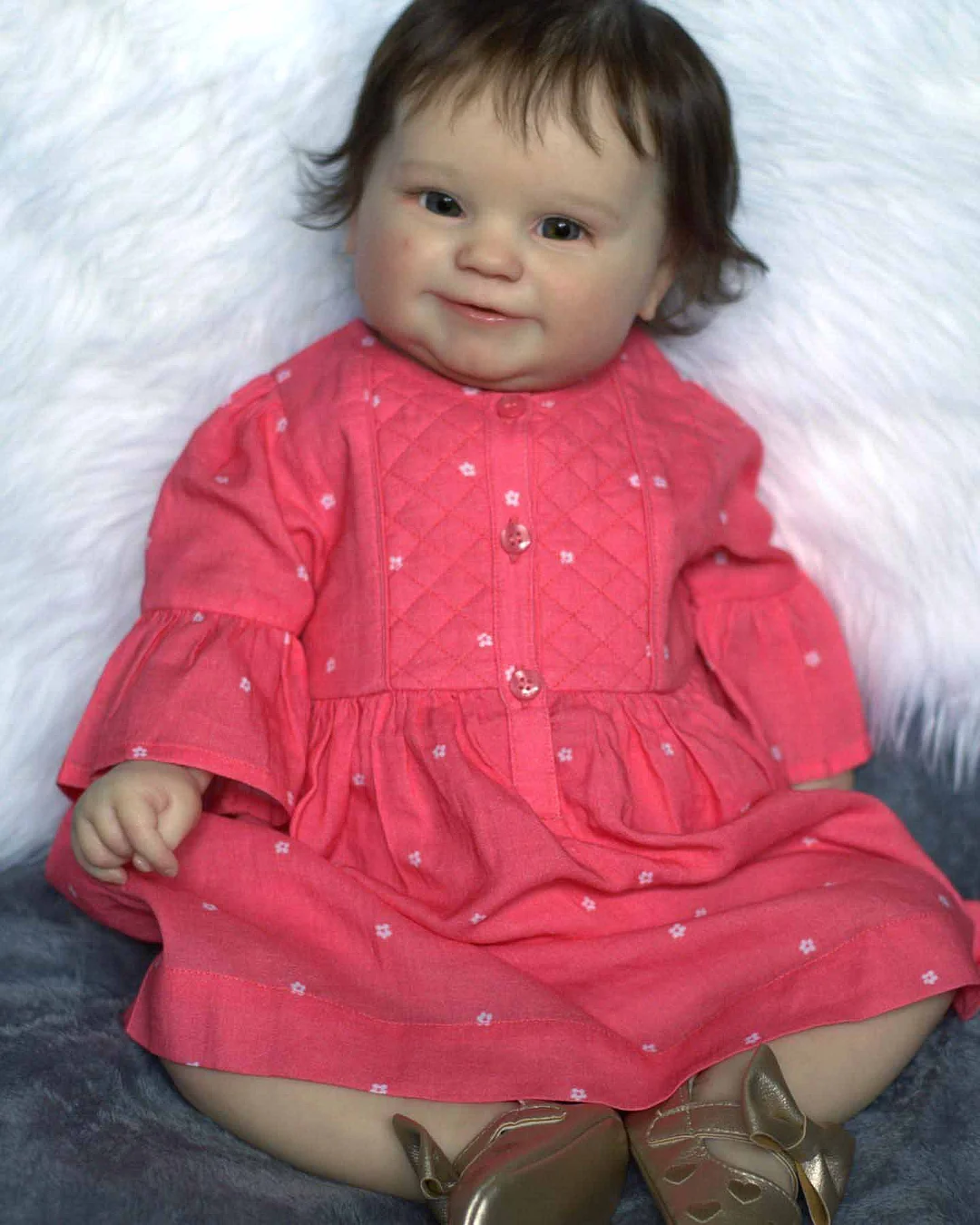20" Lifelike Reborn Toddler Baby Doll Girl Quintina With Curly Brown ...