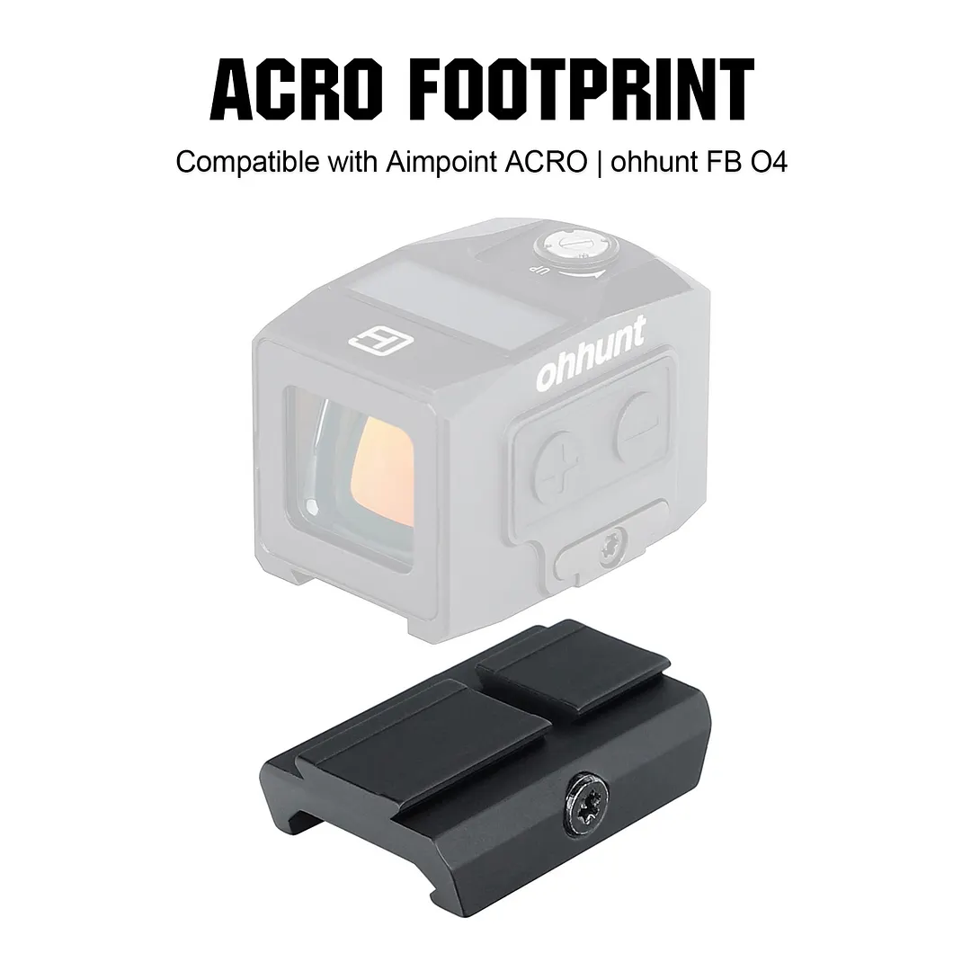 ohhunt® Optics Low Picatinny Riser Mount Compatible with FB-O4/ACRO P1/P2