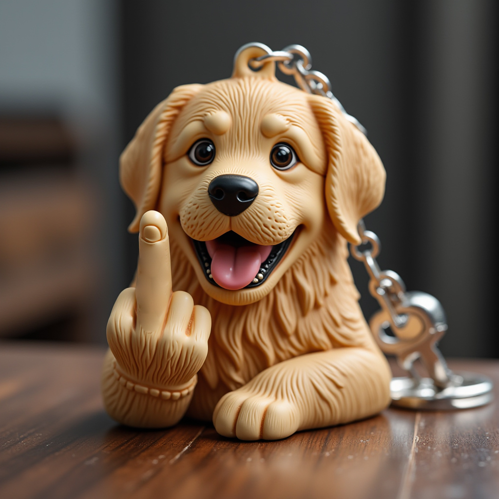 🐶🖕Funny Dog Middle Finger Keychains- Limited Edition!