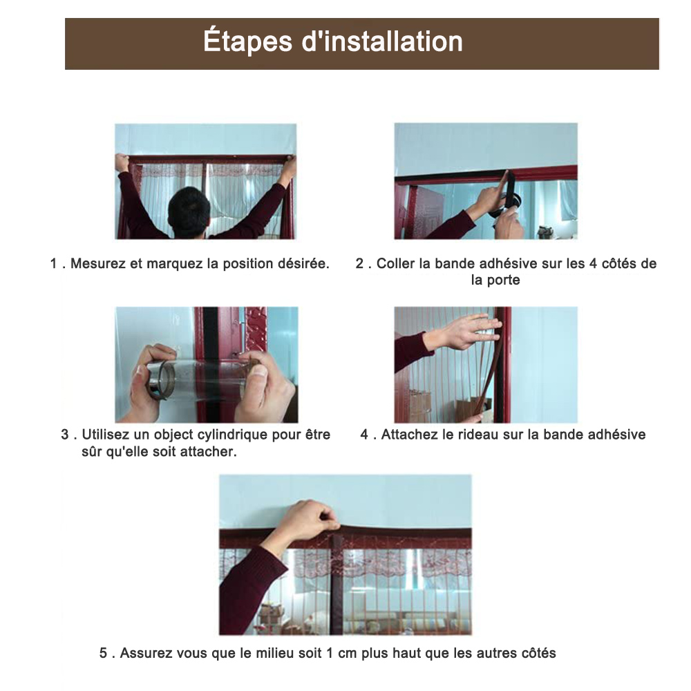 Moustiquaire Magnétique - Design Brodé