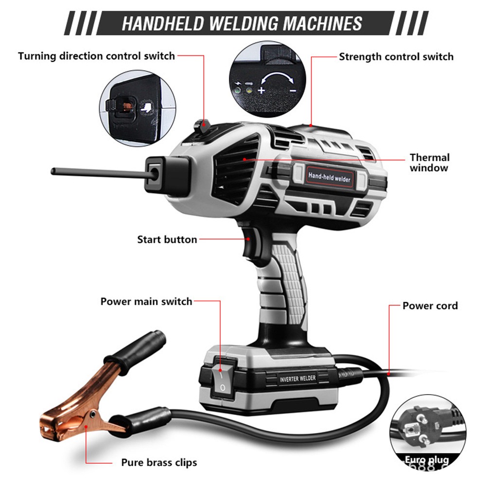 4600W 110V±15% Handheld Arc Welder Home Electric Welder Fully Automatic ...