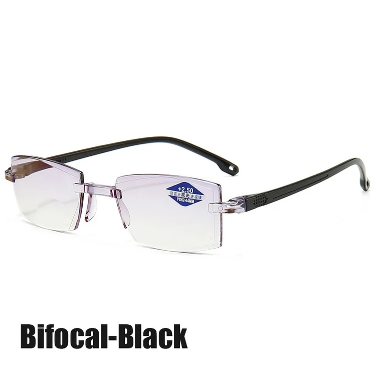 Classic Bifocal Dual-use Reading Glasses Men's Anti-blue Light Simple ...