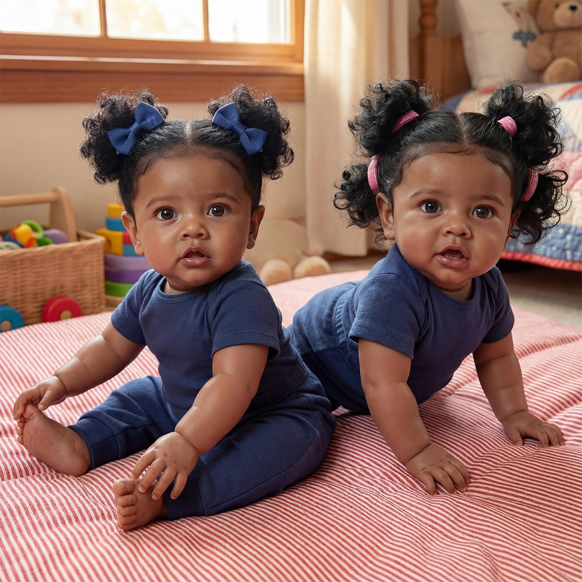 20" Heartbeat and Breathing Reborn Baby Doll with Vinyl Body, African ...