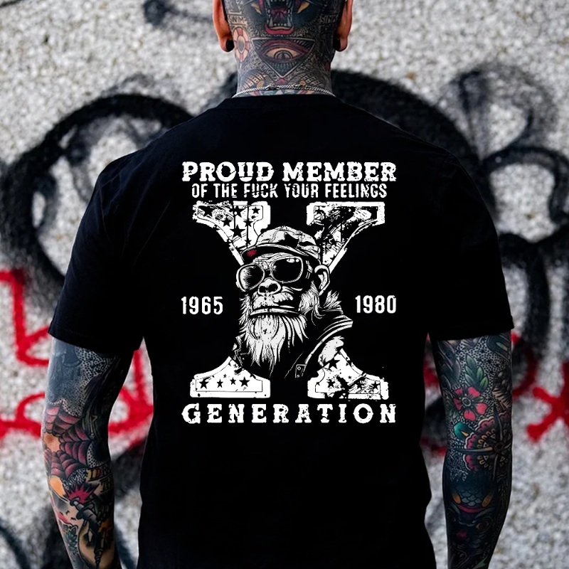 Gen X Monkey Custom EST Printing T-shirt