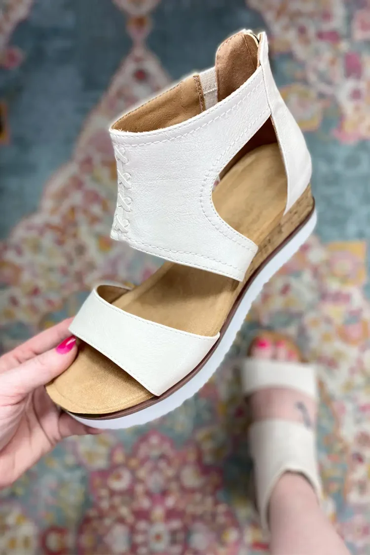chic white leather gladiator sandals