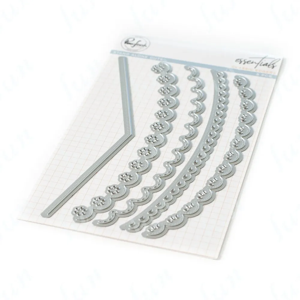 Nigikala Lacey Fancy Label Stripes Oval Squares Frame Background Dies ...