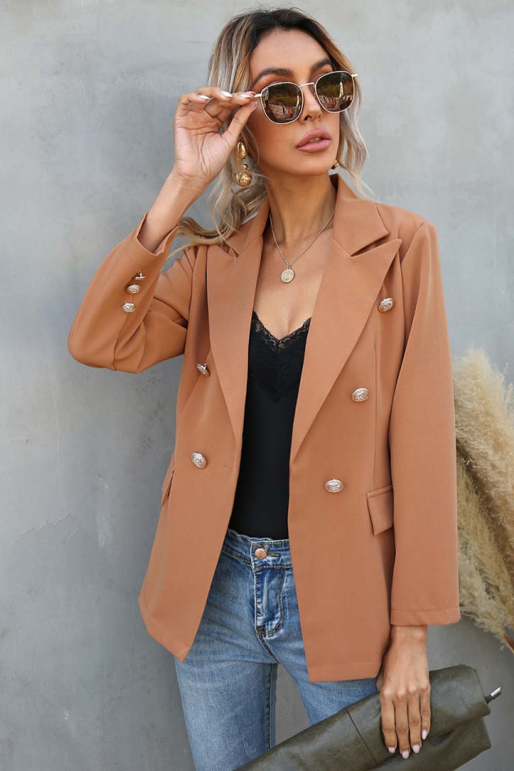 Lapel Button Blazer