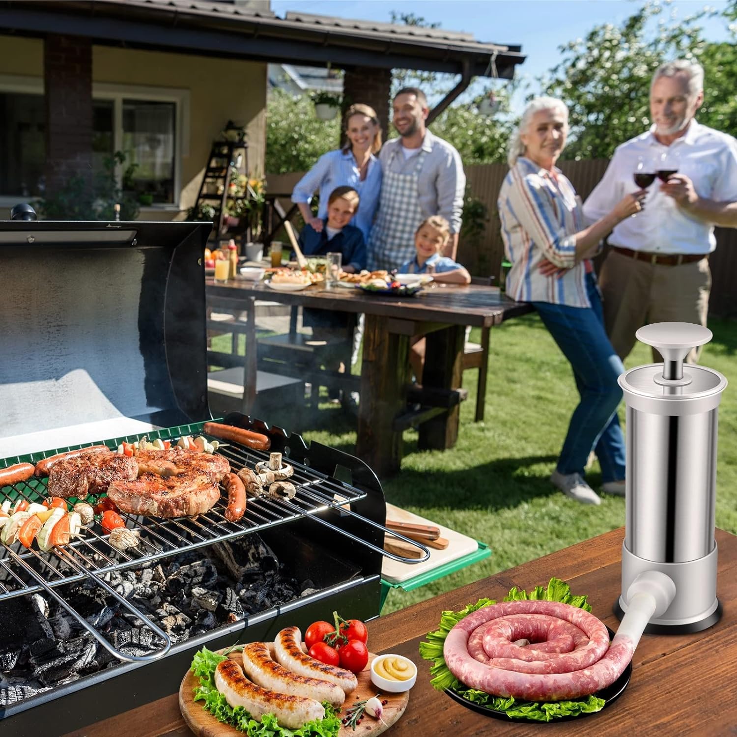 🔥Last Day Promotion - 35% OFF - Sausage Stuffer with 4 Different Sizes ...