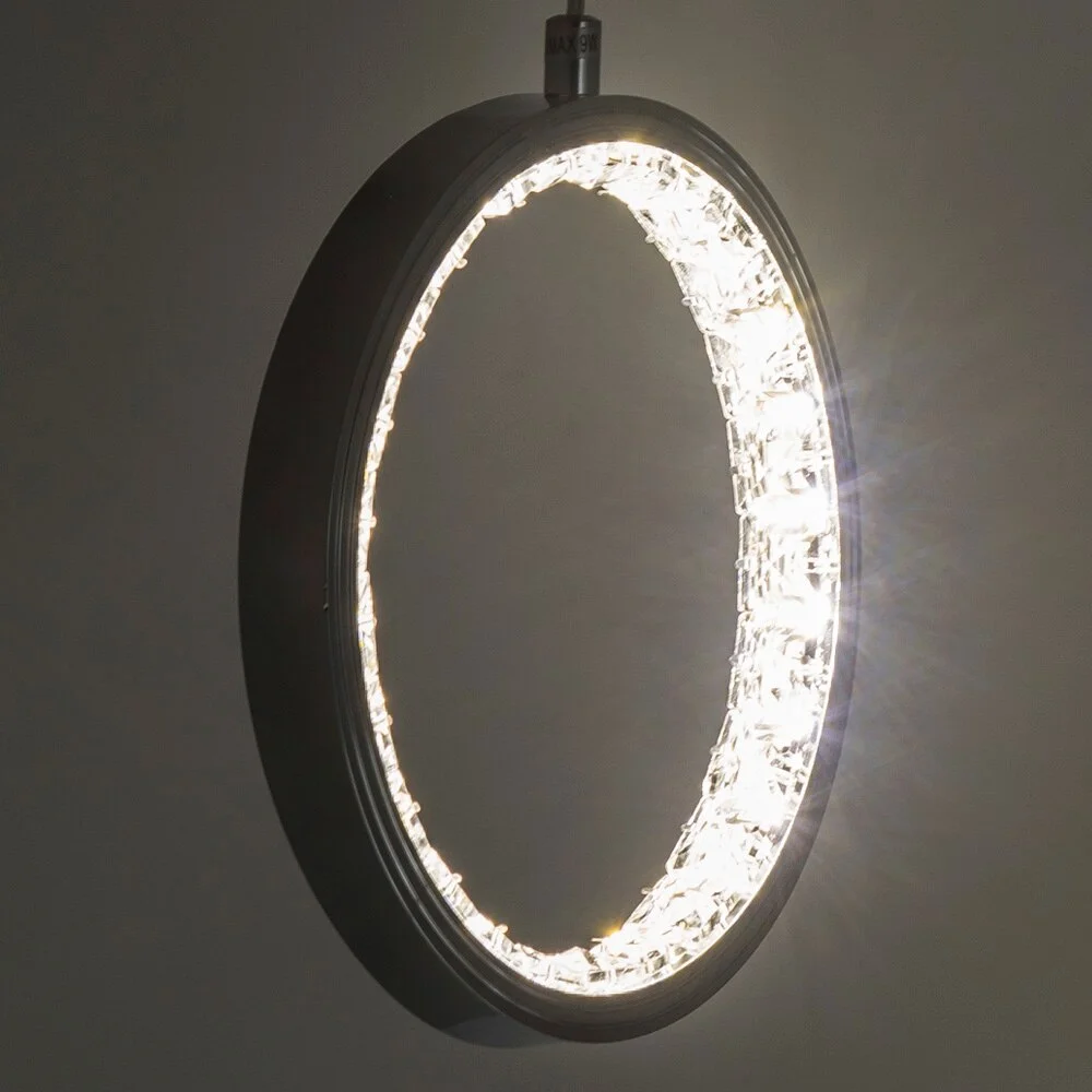 Crystal Rings LED Pendant Light Fixture For Indoor Lamp Lamparas De ...