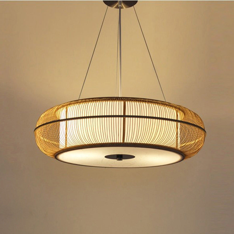 Arturest Pendant Lamp Asian Style Bamboo Ceiling Hanging Lamp Suspension Pendant Light