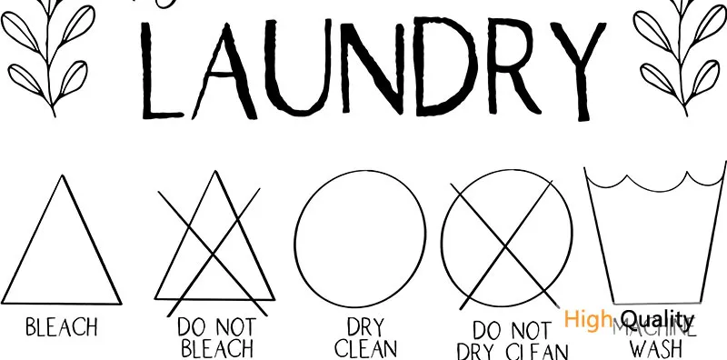 Nigikala Laundry Procedures Chart Guide Modern Wall Art Canvas Prints ...