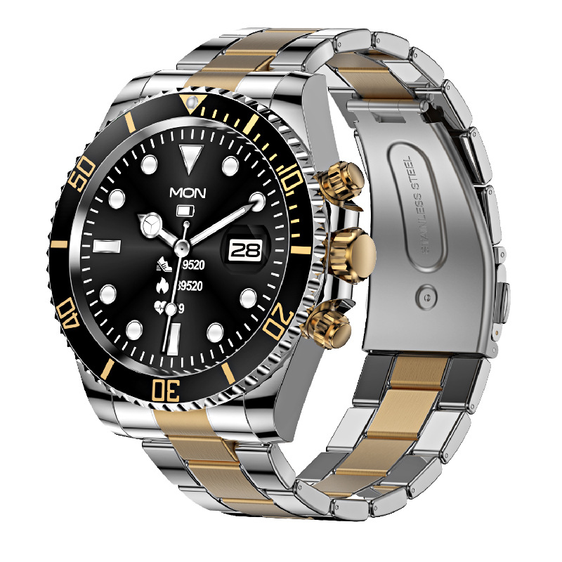 Men's Bluetooth Call Smart Watch Rotating Bezel Music Blood Pressure ...