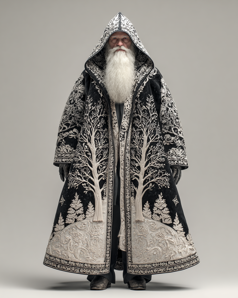 Men's Christmas Party Hooded Cape Coat 5068