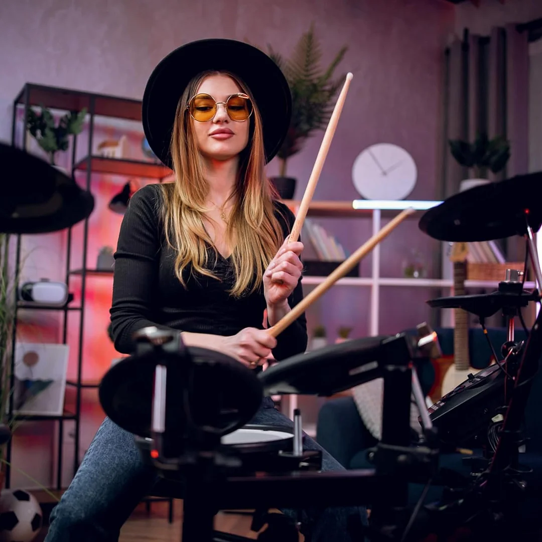 Asmuse Electronic Drum Set Kit for Adults Beginners with 8 inch Mesh ...