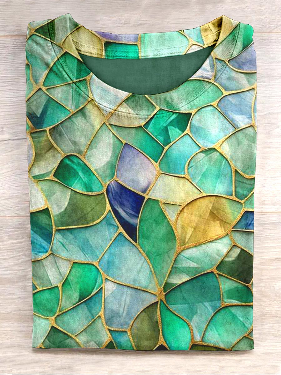 Unisex Irregular Pattern Abstract Print Design T-Shirt