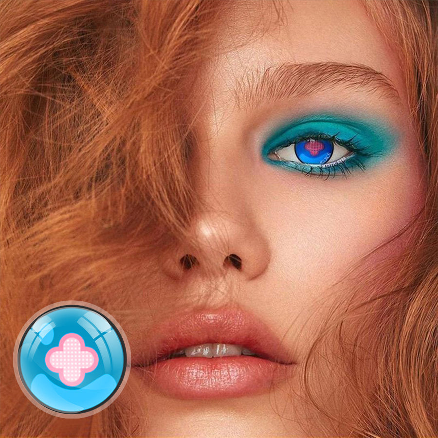 Hibana Blue Pink Yearly Cosplay Contacts