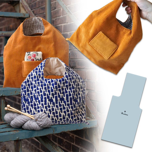 Integrated Handle Bag Pattern Template