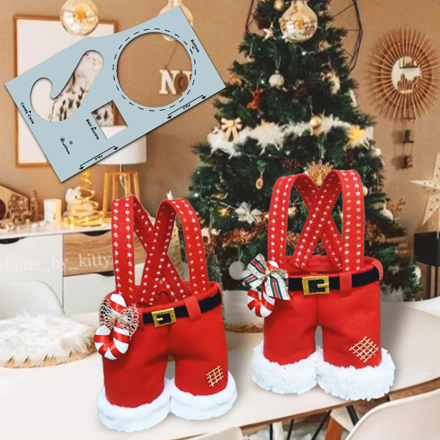 DIY Christmas Candy Pants Basket Sewing Template & Instructions