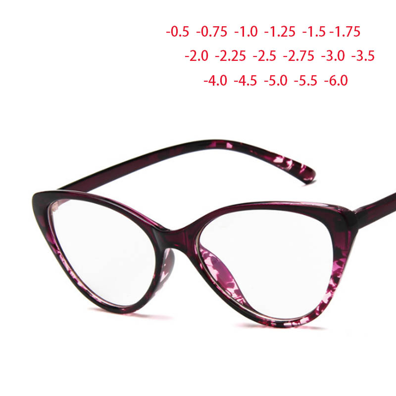 Cat Eyes Frame Clear Lens Glasses Small Simple Myopia Nerd Spectacles ...