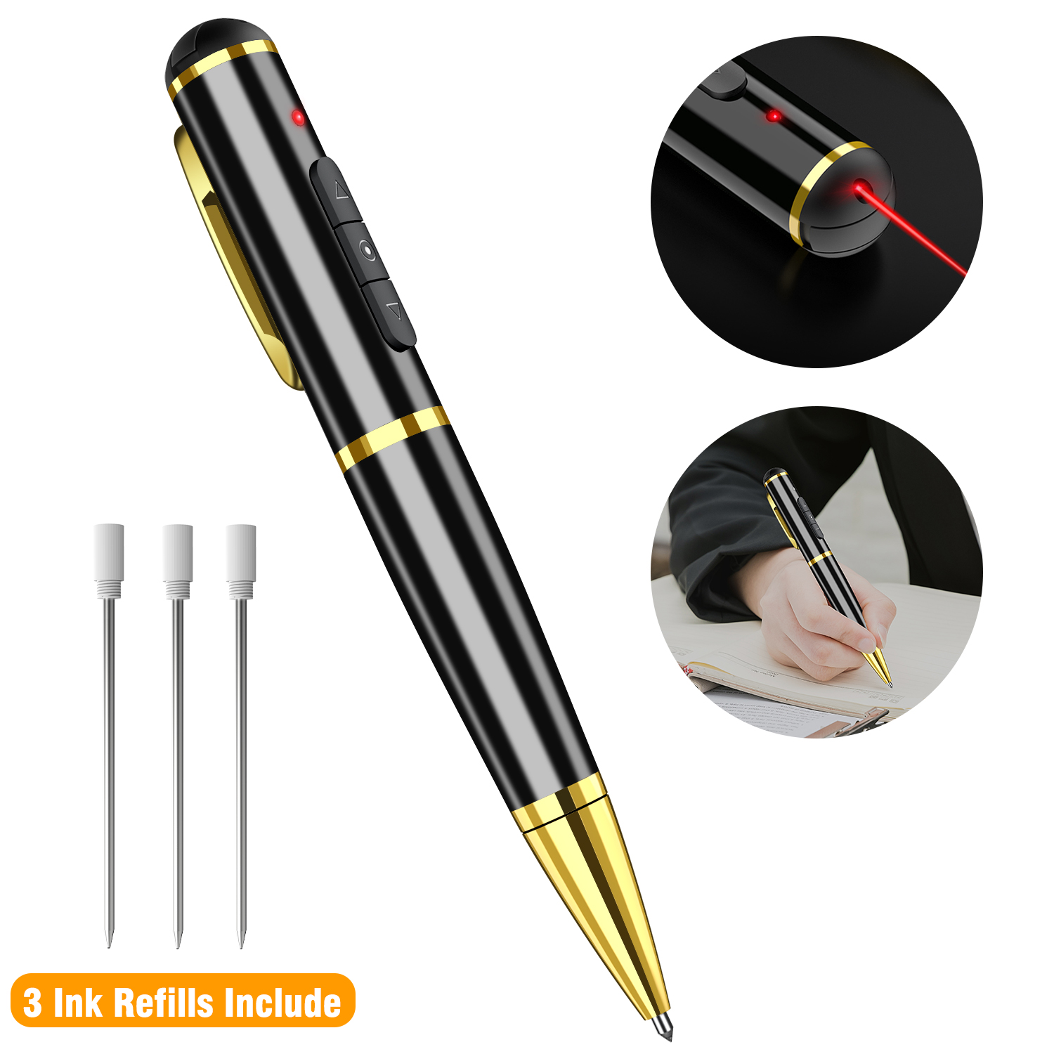 2 in 1 Wireless Presenter with Ballpoint For PowerPoint Presentation ...