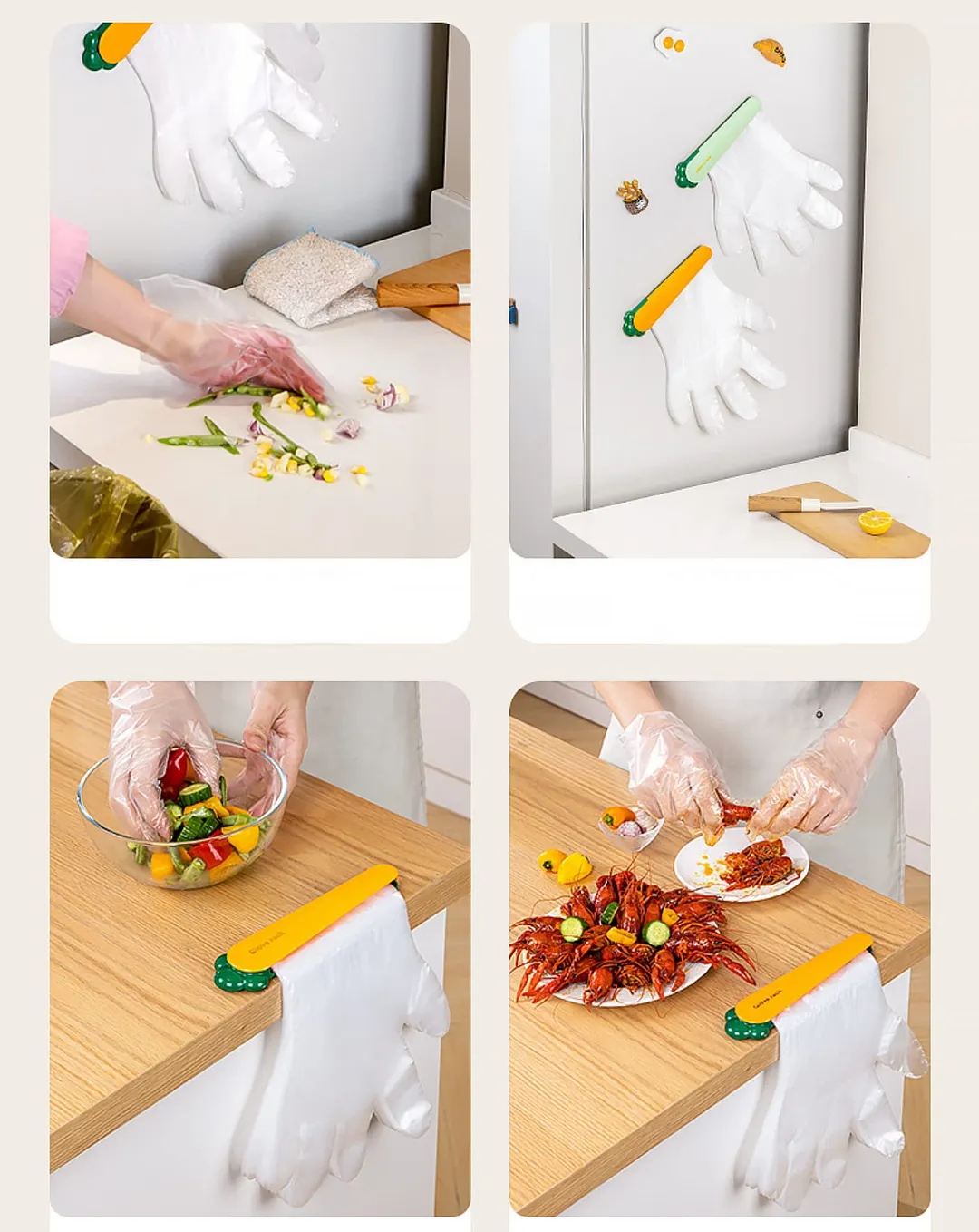 Glove Clip Wall Mounted Glove Rack with 100 Pcs UltraShieldGloves