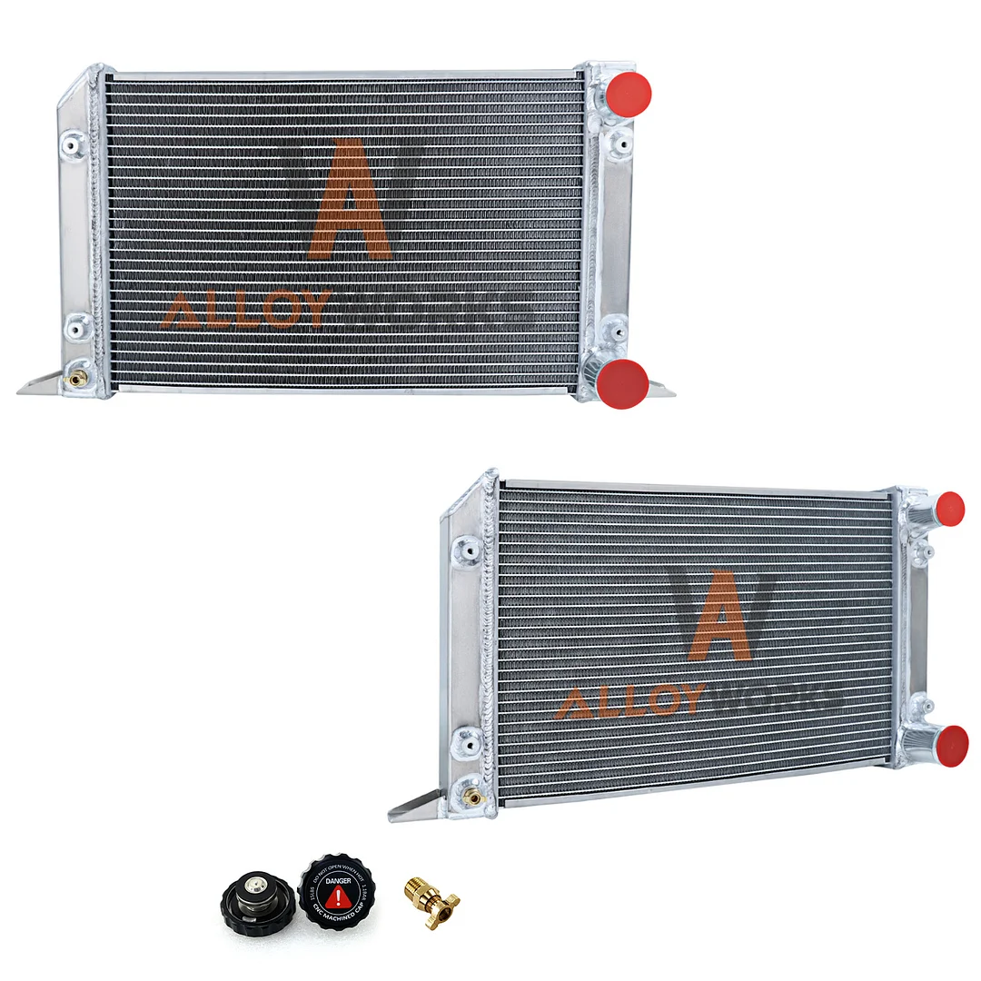 3 Row Aluminum Radiator For VW Scirocco & Pro Stock Style Drag Racing ...