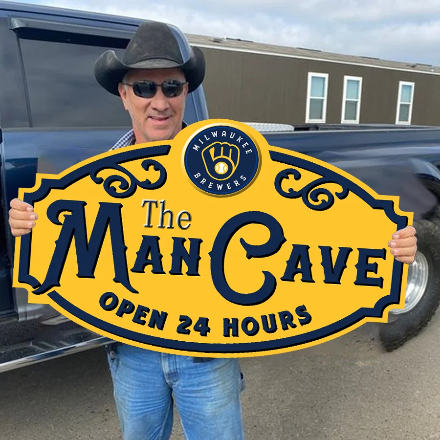 Custom Name Milwaukee Brewers Man Cave&Diva Cave Sign