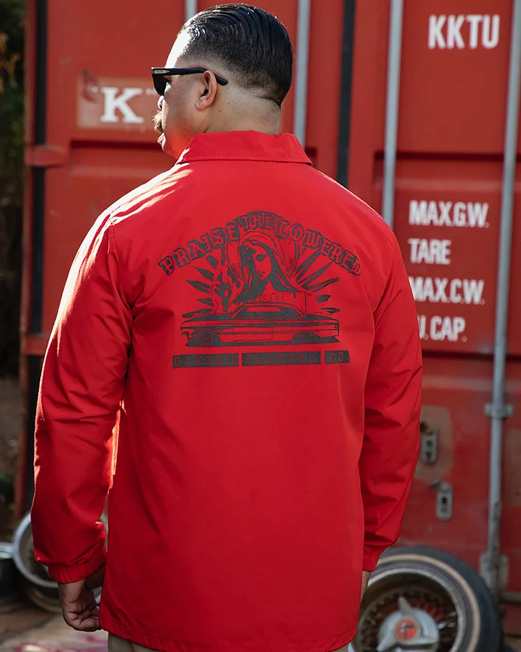 Praise the Lowered Coaches Jacket - Red