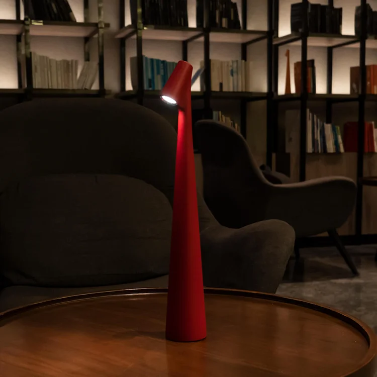 Elegant Slim Conical Stem Table Lamp - Portable & Dimmable LED ...