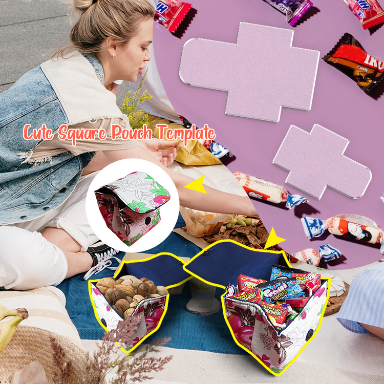 Cute Square Pouch Template(With Instructions)