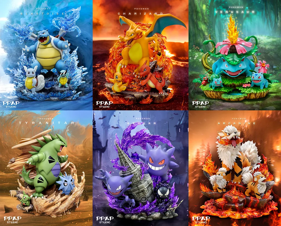Evolution of Charizard Family - Pokemon Resin Statue - PPAP Studios [In ...