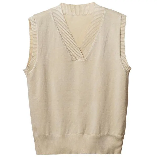 PLUS SIZE SOLID COLOR KNIT SLEEVELESS VEST
