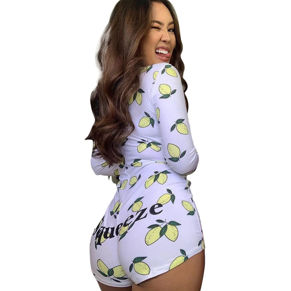Woherb Sexy Women Bodysuit Long Sleeve Deep V Neck Bodycon Stretch