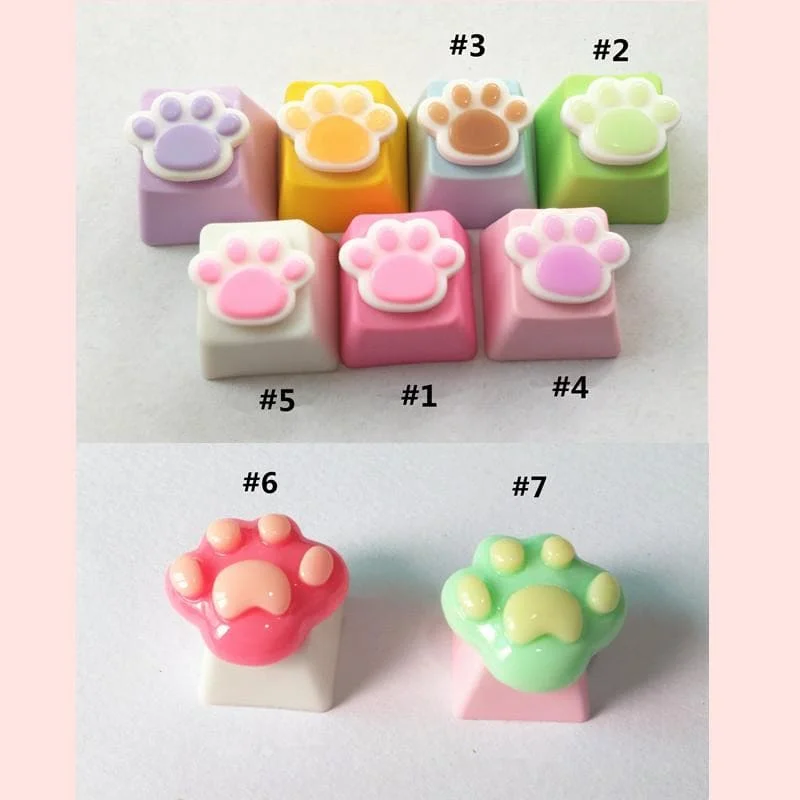 Kawaii Cartoon Cat Paw Key Cap SP1812144