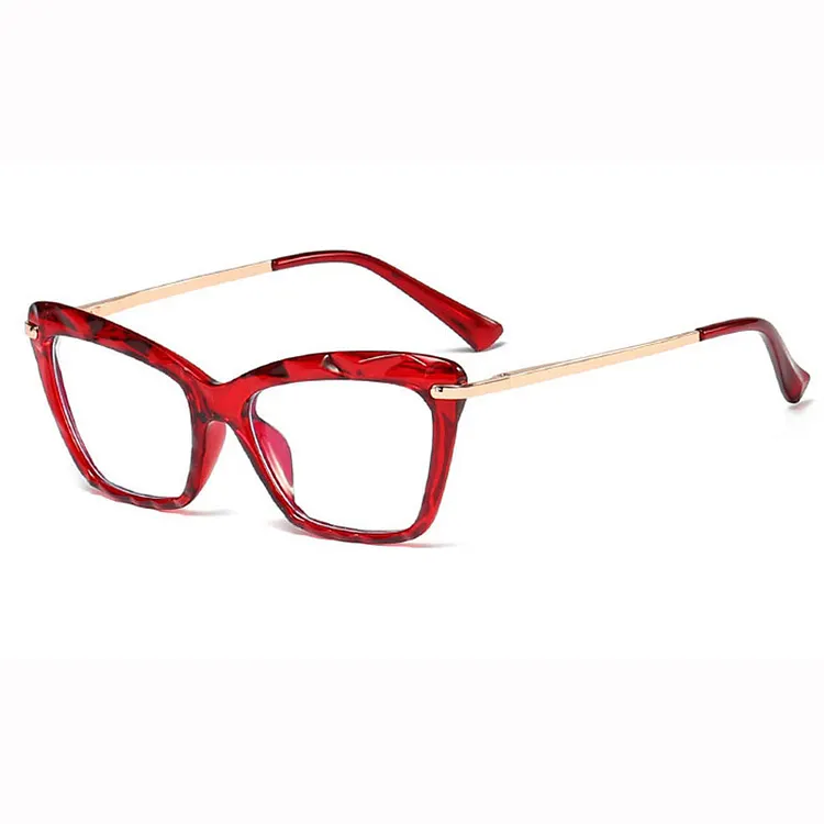 Women Metal Legs Brand Designer Eyeglasses Optical Acetate Rim ...