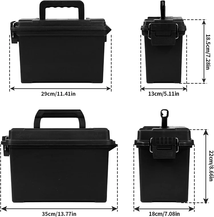 Waterproof Containers Pistol, Rifle, or Shotgun Ammo Storage Box